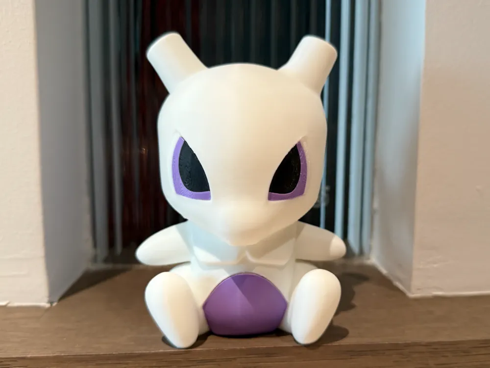 Mewtwo Chibi: Impresión multicolor de piezas desmontadas (sin necesidad ...