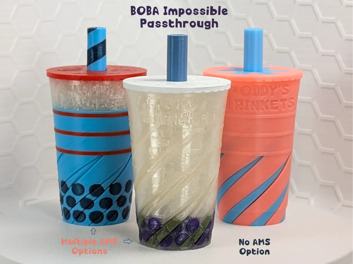 Boba Impossible Passthrough (Bubble Tea) - Free 3D Print Model - MakerWorld