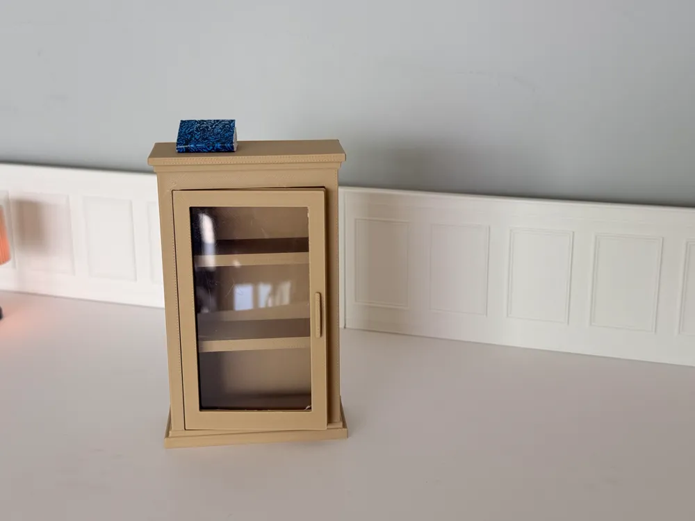 Miniature Display Cabinet with Glass Door by Printed a mini MakerWorld ...