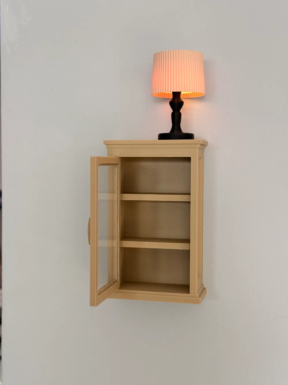 Miniature Display Cabinet with Glass Door by Printed a mini MakerWorld ...