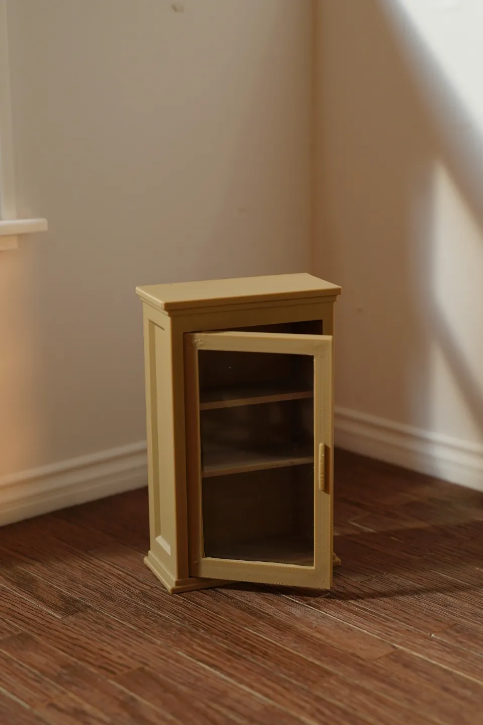 Miniature Display Cabinet with Glass Door by Printed a mini MakerWorld ...