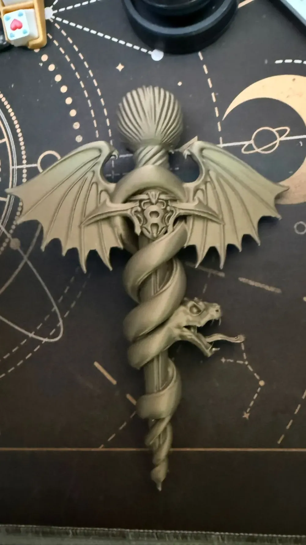Mötley Crue - Dr Feelgood 's Caduceus - Free 3D Print Model - MakerWorld