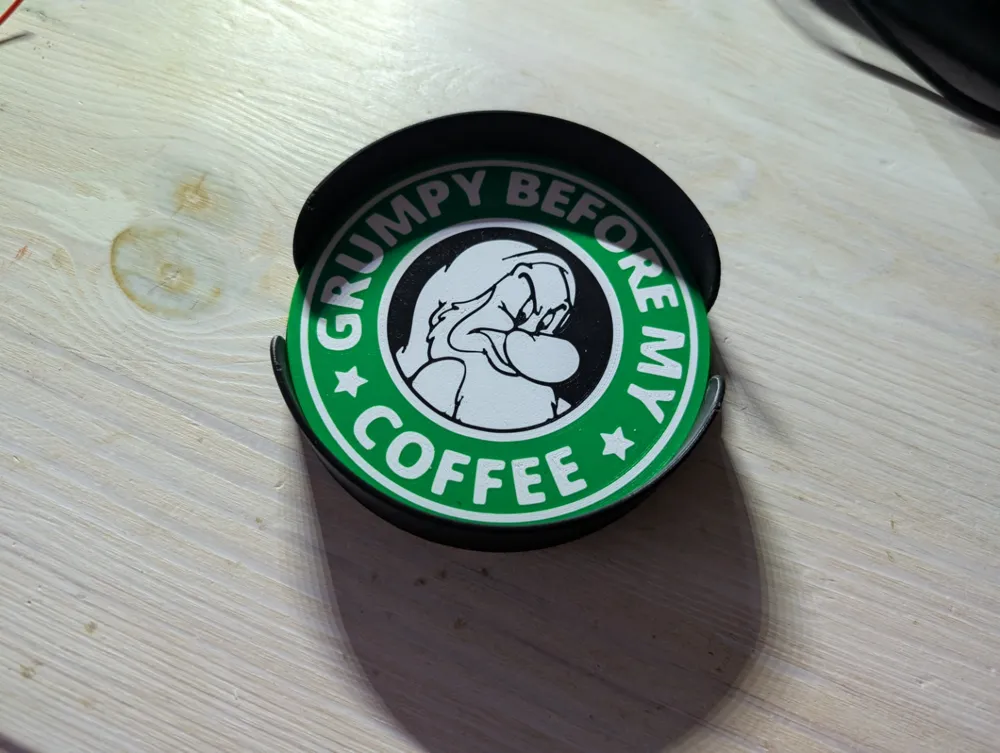 Grumpy & Sleepy Coasters by Supergau1 - MakerWorld