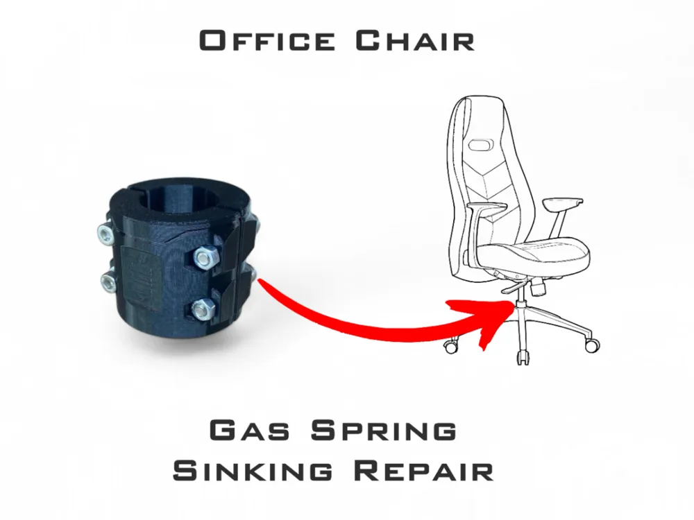Office Chair Gas Spring Sinking Fix by Tridealo.Impresiones MakerWorld ...