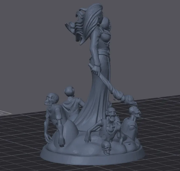 female human necromancer Vers. 2 Miniature - Free 3D Print Model ...