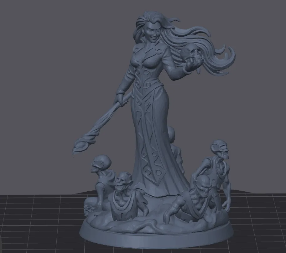 female human necromancer Vers. 2 Miniature - Free 3D Print Model ...