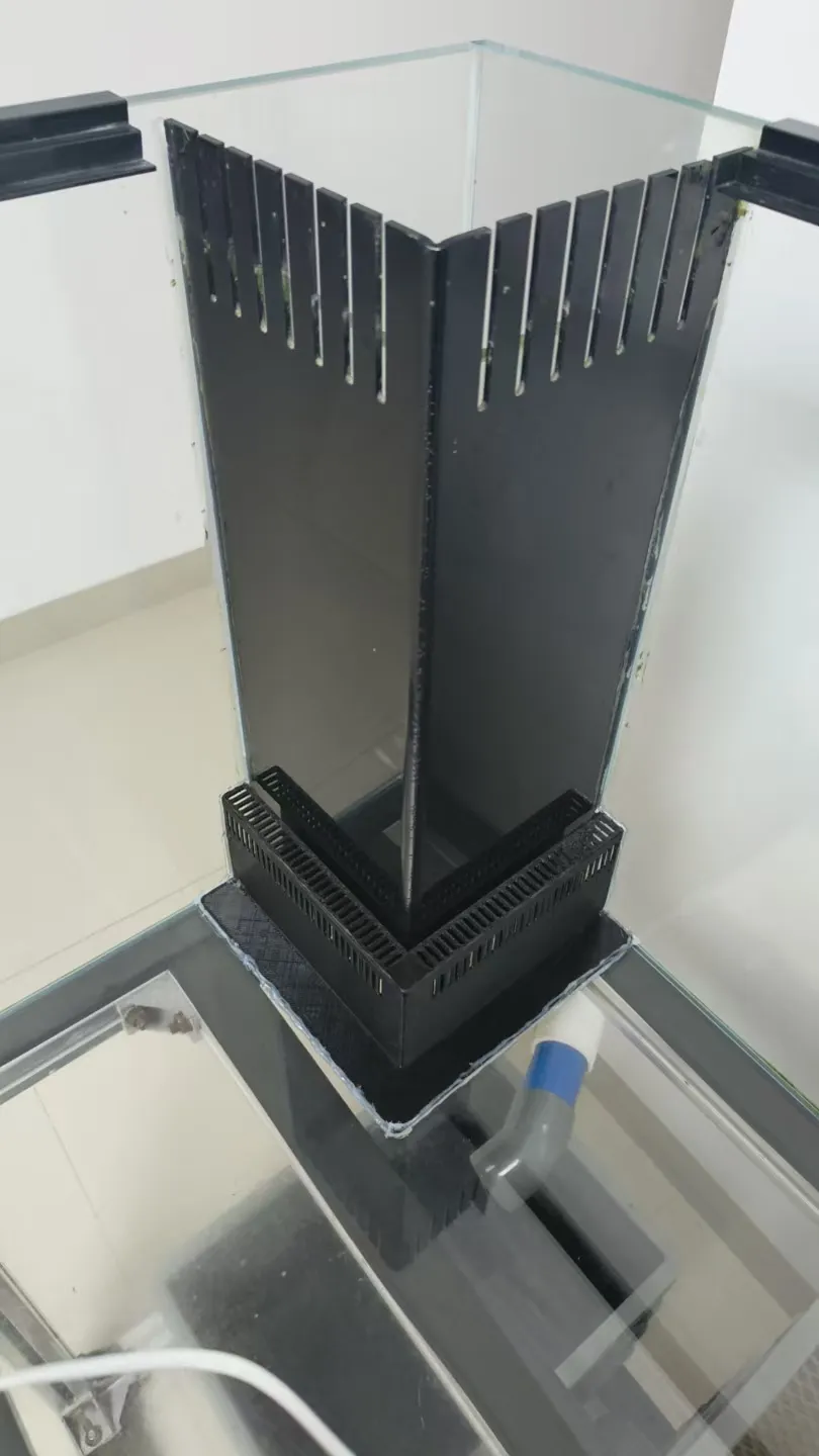 Bottom Filter Right-Angle Overflow Baffle for Aquarium Drain, Anti-Sand ...