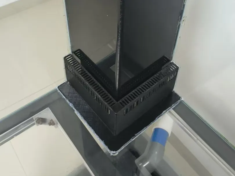 Bottom Filter Right-Angle Overflow Baffle for Aquarium Drain, Anti-Sand ...