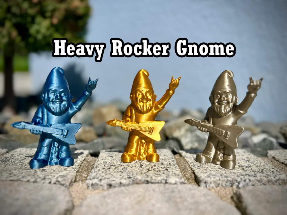 Heavy Rocker Garden Gnome by LemonArts MakerWorld: Download Free 3D Models