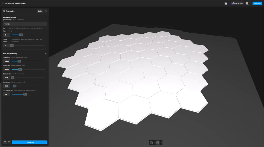 Parametric Hex Terrain - Free 3D Print Model - MakerWorld