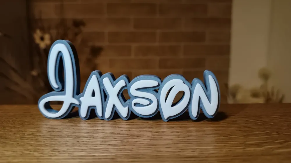 Disney Name Sign Jaxson Kid Room Wall Decor Tag - Free 3D Print Model ...