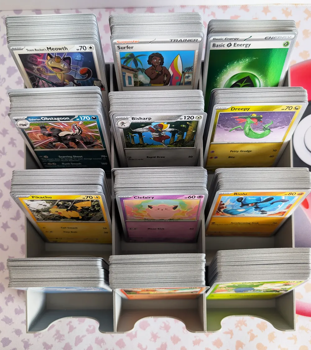 Pokemon Card sorting tray - Free 3D Print Model - MakerWorld