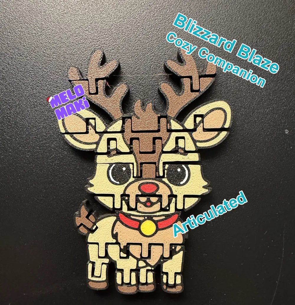 Blizzard Blaze — The Cheerful Reindeer - Free 3D Print Model - MakerWorld