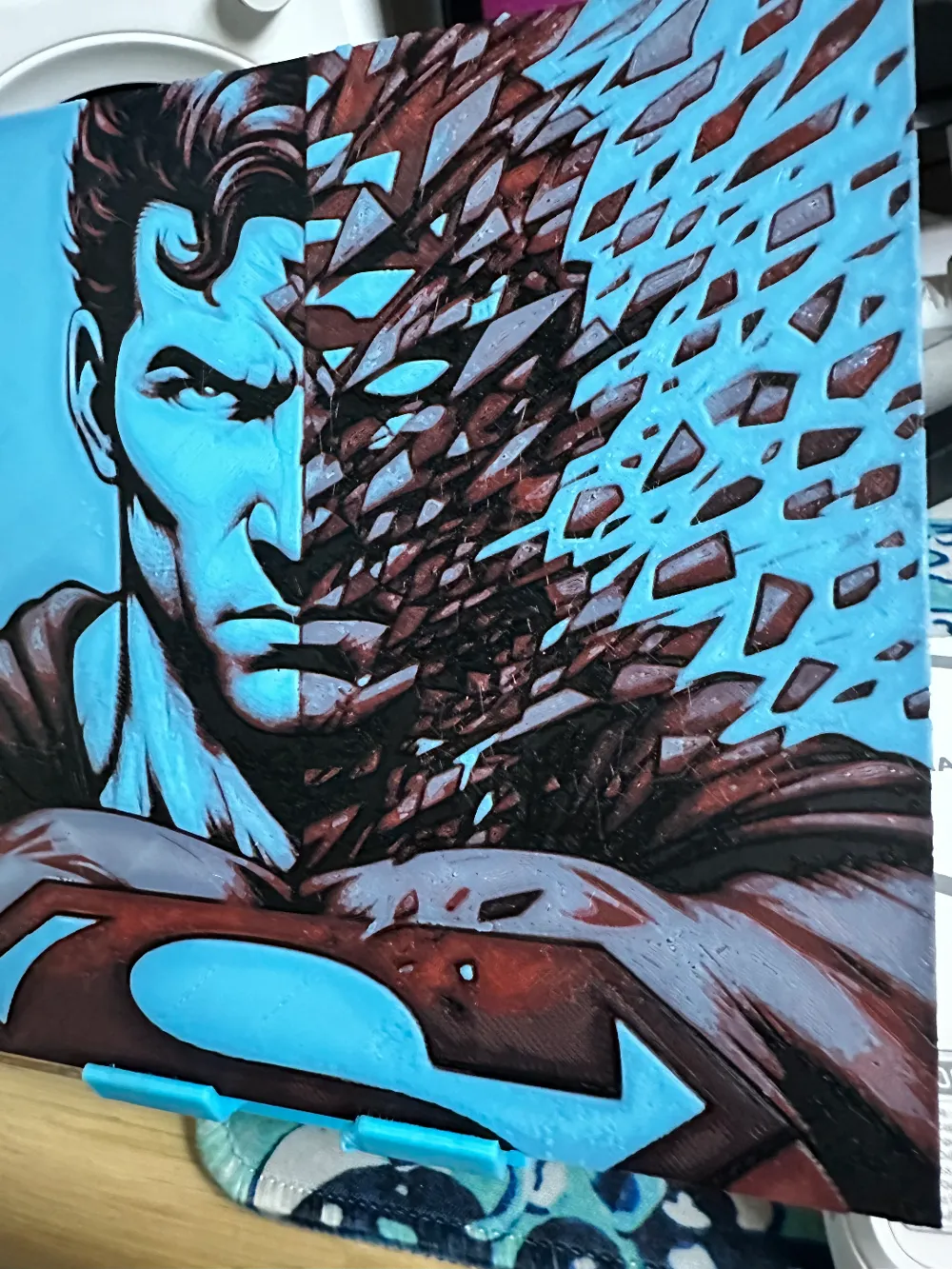 Superman Graffiti art (HueForge) by Lov3d - MakerWorld