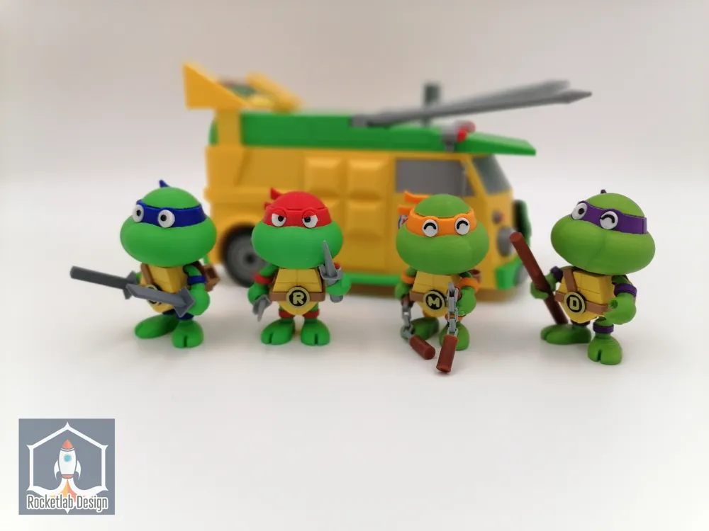 TMNT Tortugas Ninja Minifiguras Lindas - Modelo de impresión 3D ...
