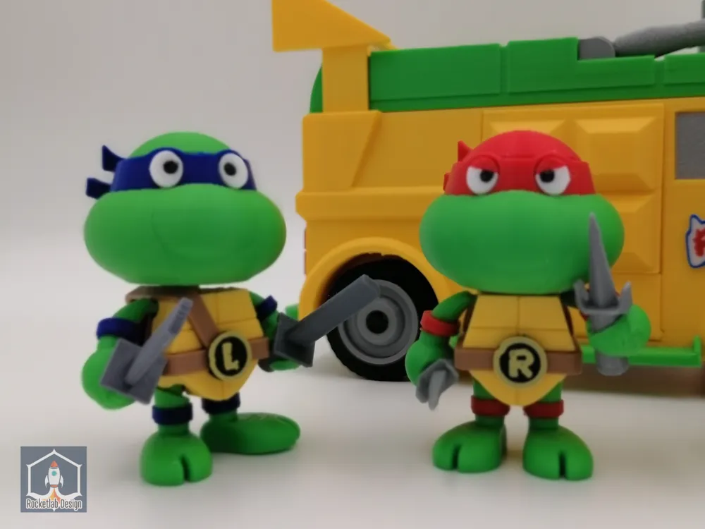 TMNT Ninja Turtles Cute Minifigures - Free 3D Print Model - MakerWorld