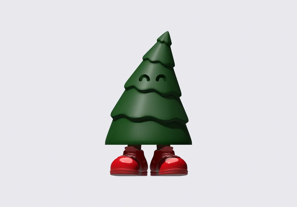Cute Christmas tree with shoes - Free 3D Print Model - MakerWorld