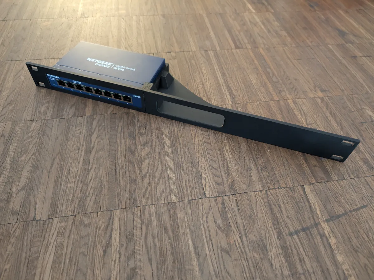 Netgear GS108 Rack Mount - Free 3D Print Model - MakerWorld