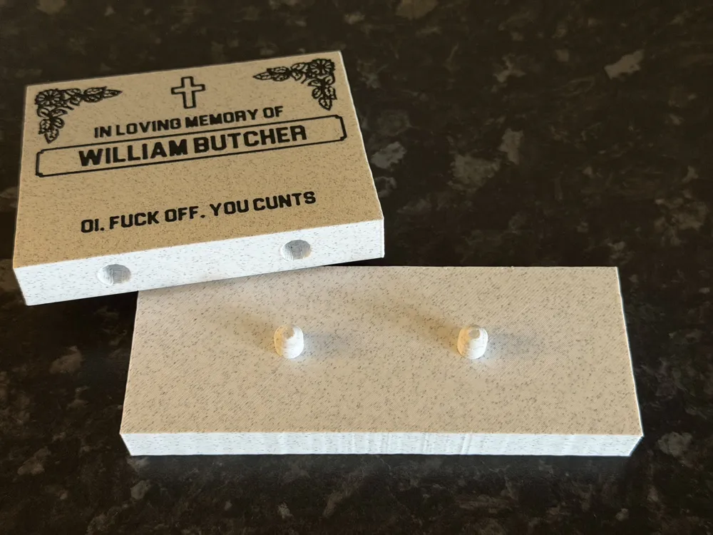 Billy Butcher's Gravestone NSFW - Free 3D Print Model - MakerWorld