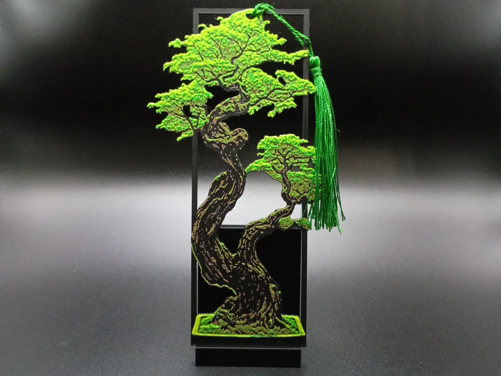 Bonsai Tree Bookmark Framed - Free 3D Print Model - MakerWorld