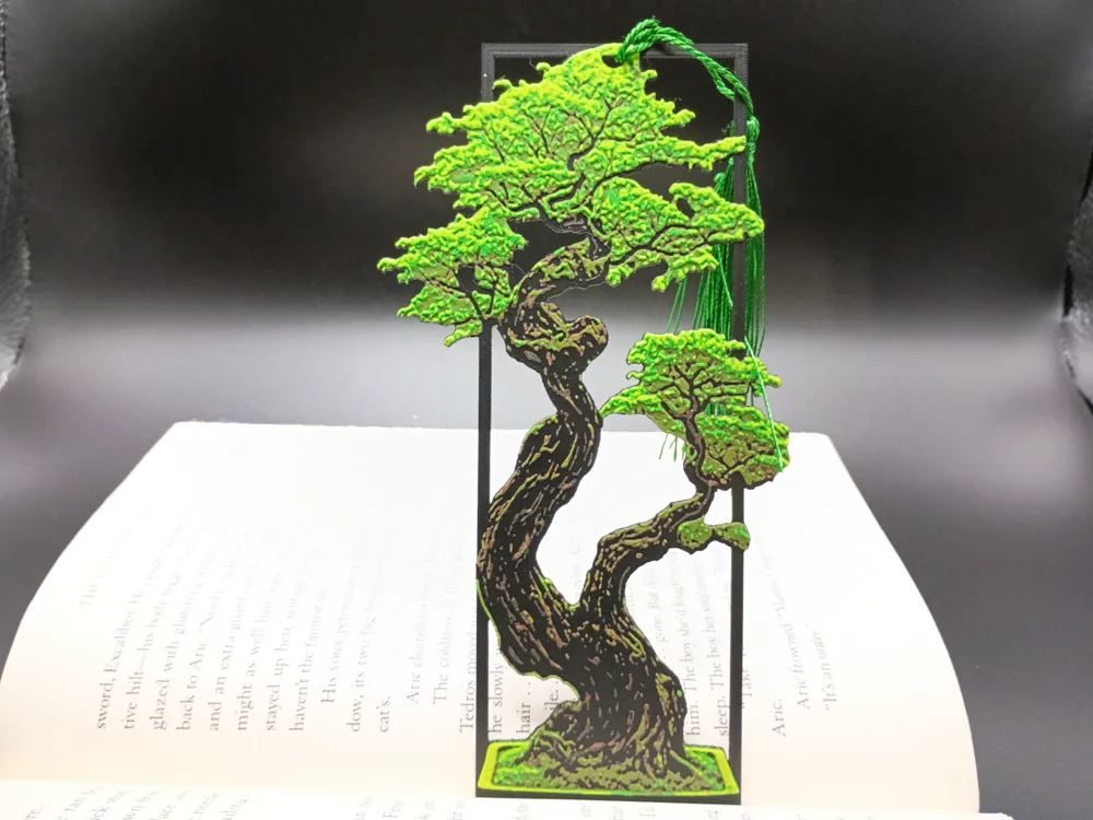 Bonsai Tree Bookmark Framed - Free 3D Print Model - MakerWorld