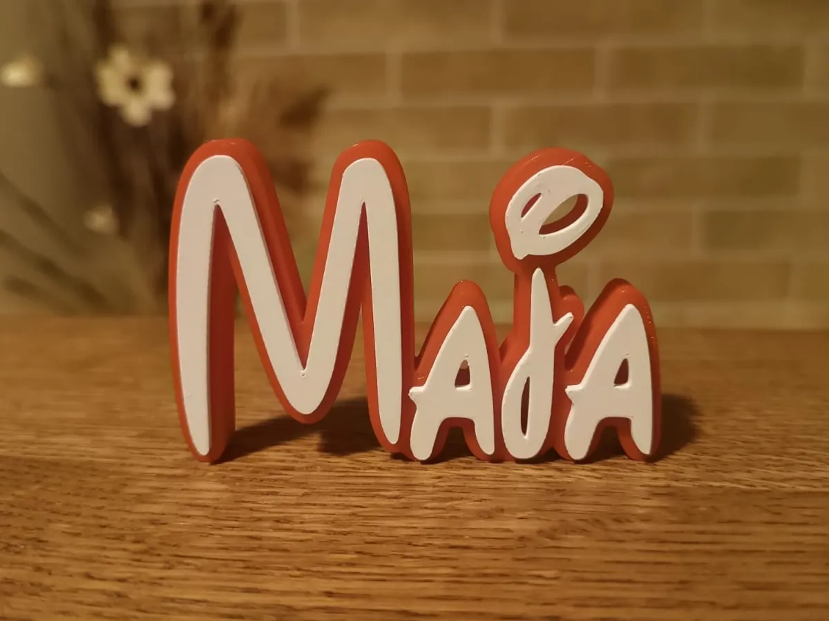 Letrero de nombre de Disney Maja - Modelo de impresión 3D gratuito ...