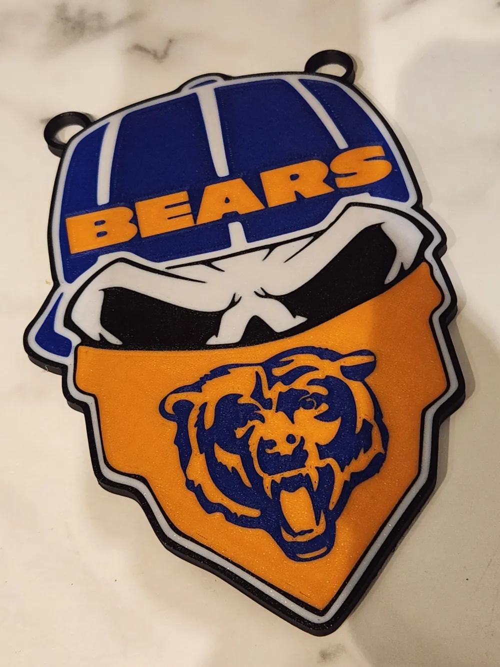 Chicago Bears Skull Medallion - Free 3D Print Model - MakerWorld