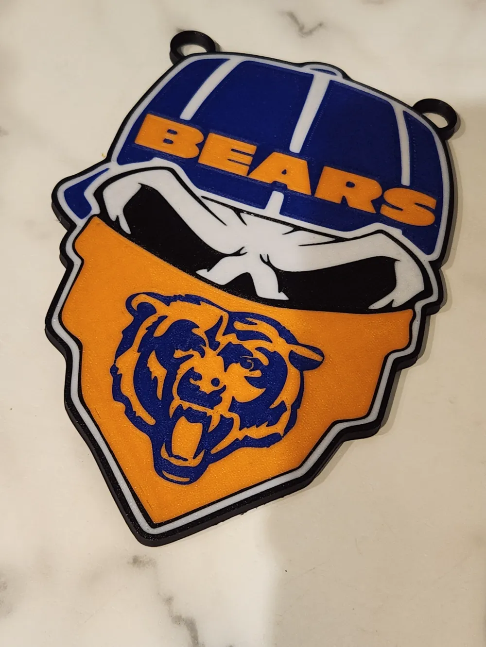 Chicago Bears Skull Medallion - Free 3D Print Model - MakerWorld