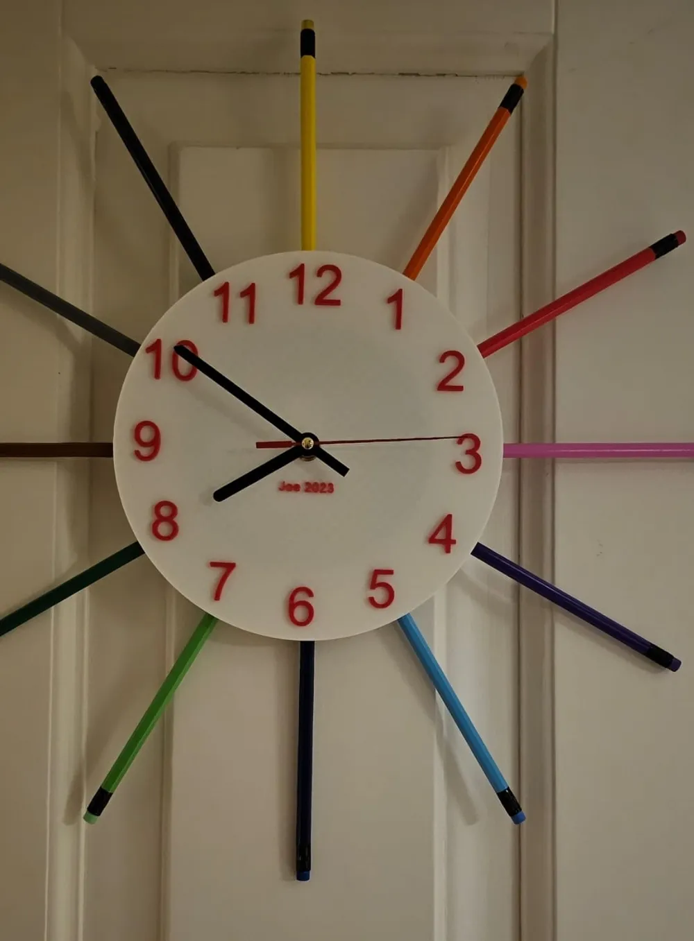 Colored Pencil Clock by Joe Montebarba MakerWorld: Download Free 3D Models