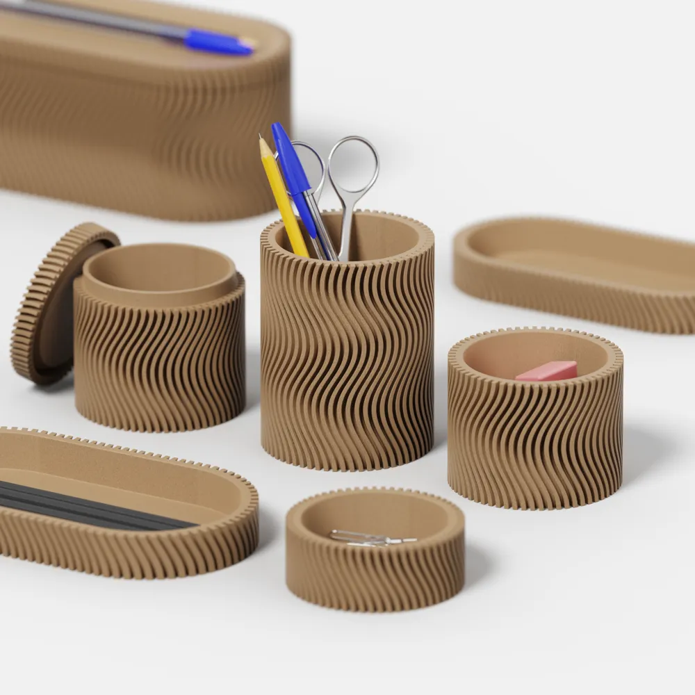 Tray - WAVE Collection - Desk Organizer Set by flowalistik MakerWorld ...