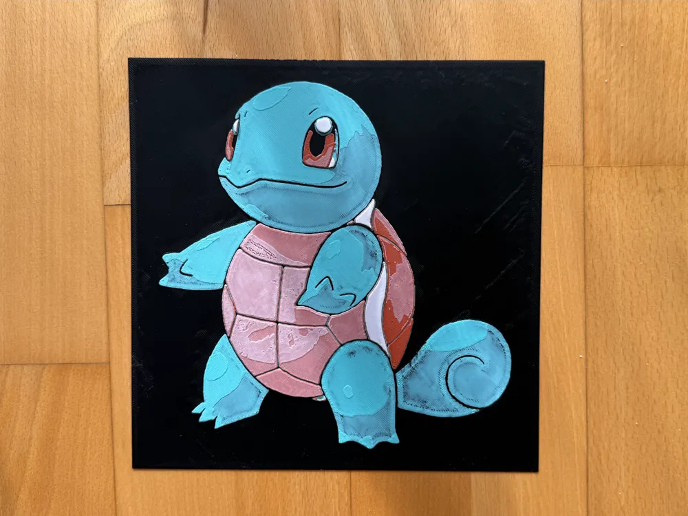 Squirtle Pokemon Hueforge by dkzv - MakerWorld