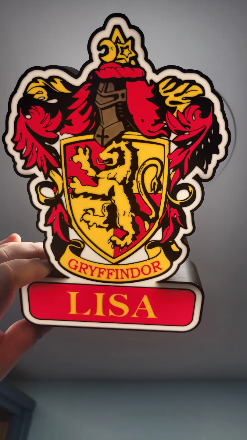 HP Gryffindor - Customizable Lightbox by Geek3Designs - MakerWorld