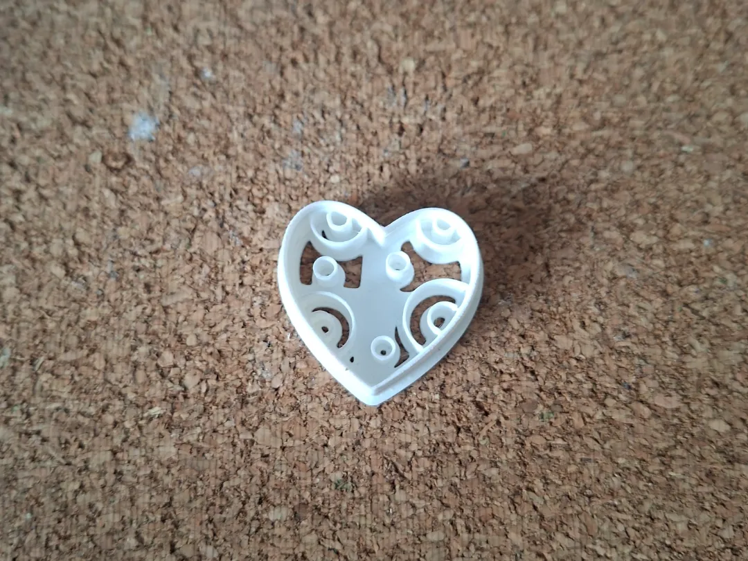 half circle heart - Free 3D Print Model - MakerWorld