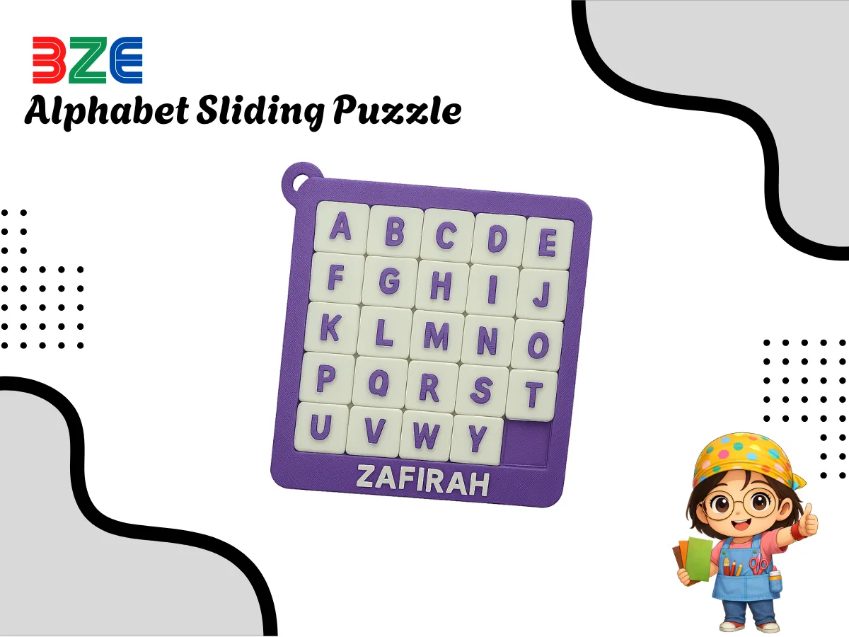 Alphabet Sliding Puzzle - Free 3D Print Model - MakerWorld