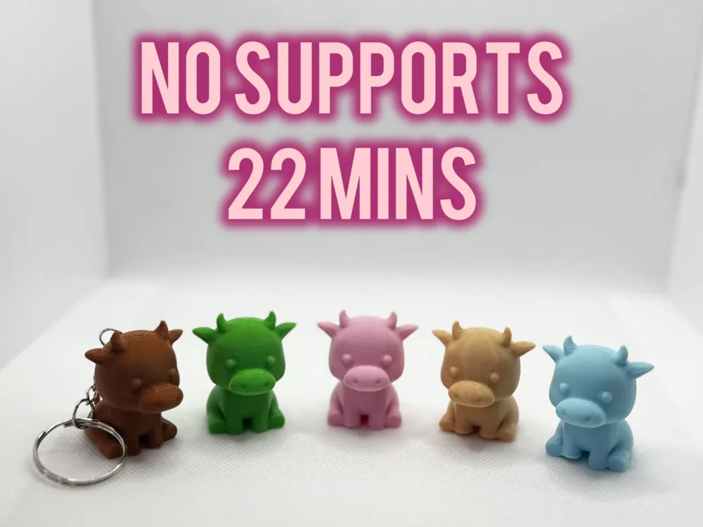 Cute mini Cow - Free 3D Print Model - MakerWorld