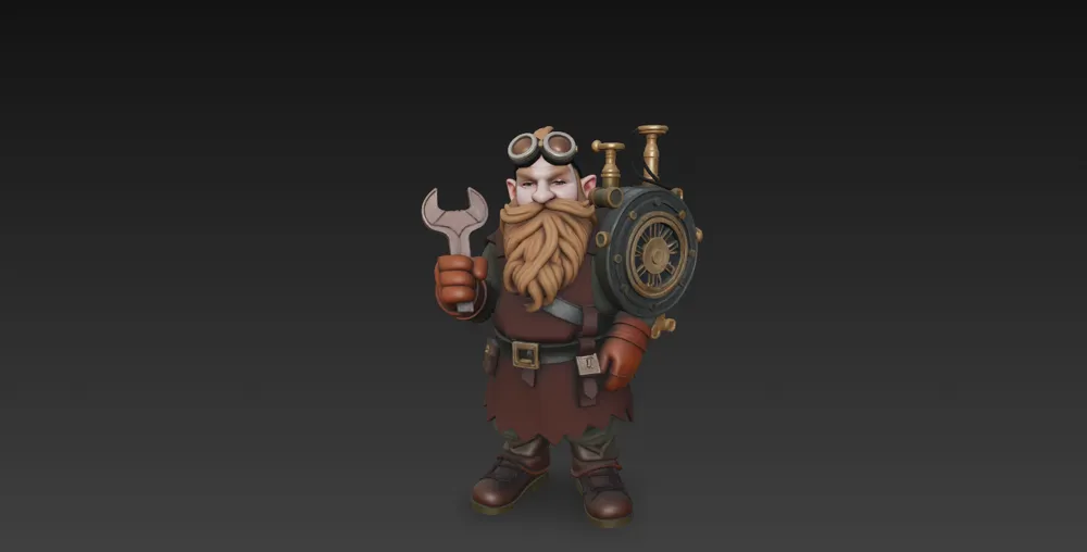 Dwarven Inventor – Steampunk Style Miniature by Maxim MakerWorld ...
