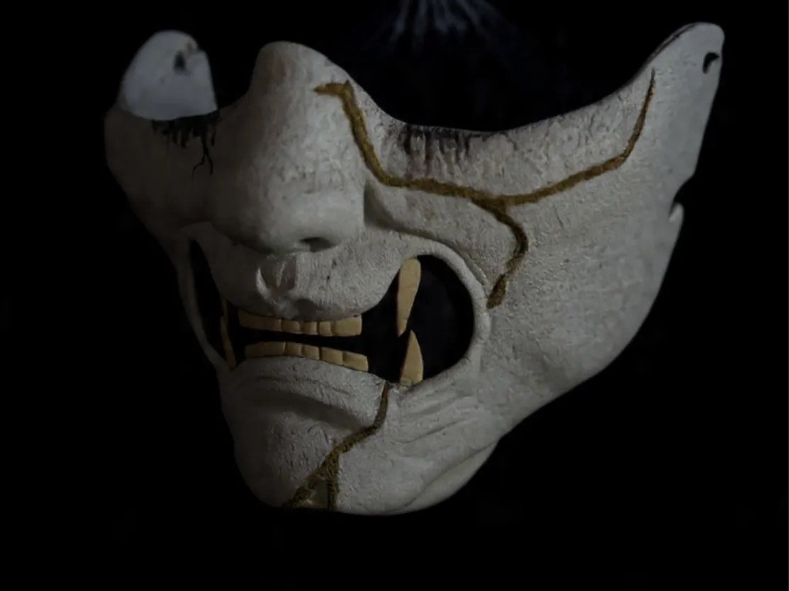Ghost of Yotei Oni Mask - Free 3D Print Model - MakerWorld