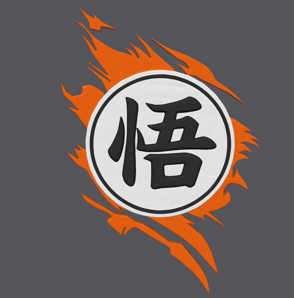 DRAGON BALL Z – GO KANJI WALL ART - Free 3D Print Model - MakerWorld