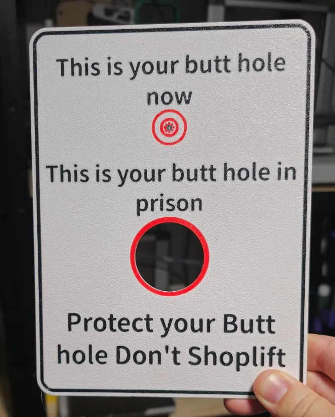 Protect your Butt hole don't shoplift by Twinkletoes MakerWorld ...