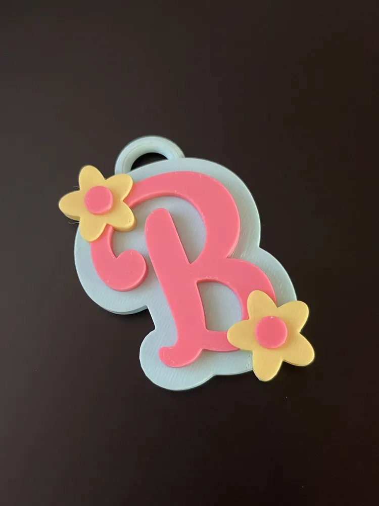 Porta-chaves Letra B Flores por Vanessa MakerWorld: Baixe modelos 3D ...