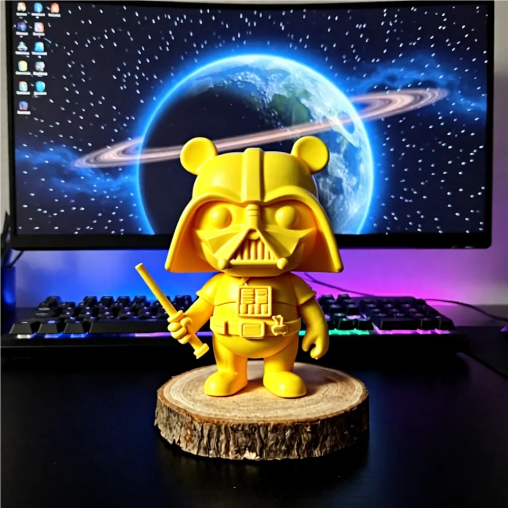 Winnie The Pooh X Darth Vader Chibi - Free 3D Print Model - MakerWorld