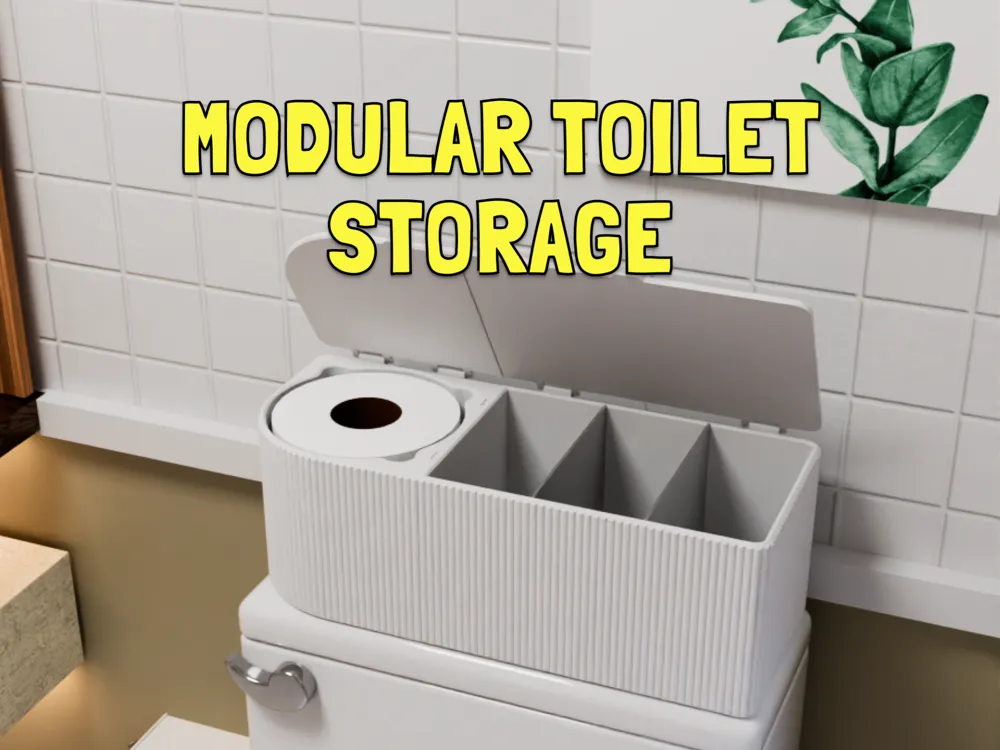 Modular Toilet Storage | Bathroom Organizer - Free 3D Print Model ...