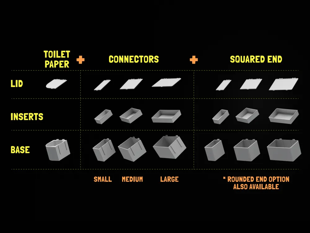Modular Toilet Storage | Bathroom Organizer by Printelangelo MakerWorld: Download Free 3D Models