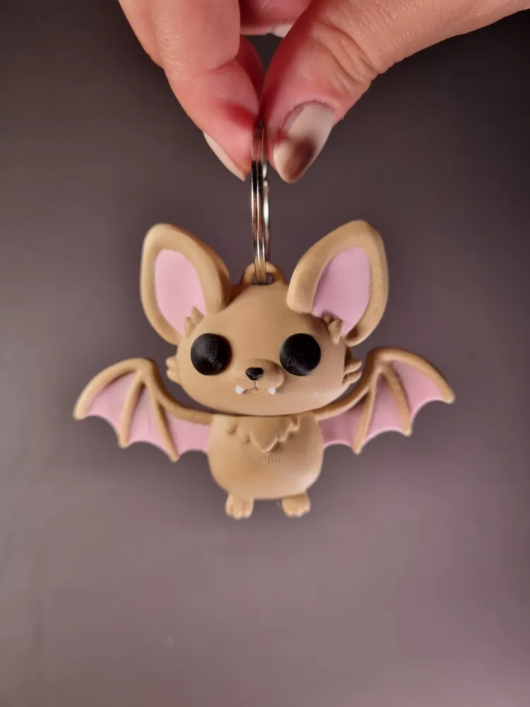 Flexi Bat keychain by Big Simi MakerWorld: Download Free 3D Models