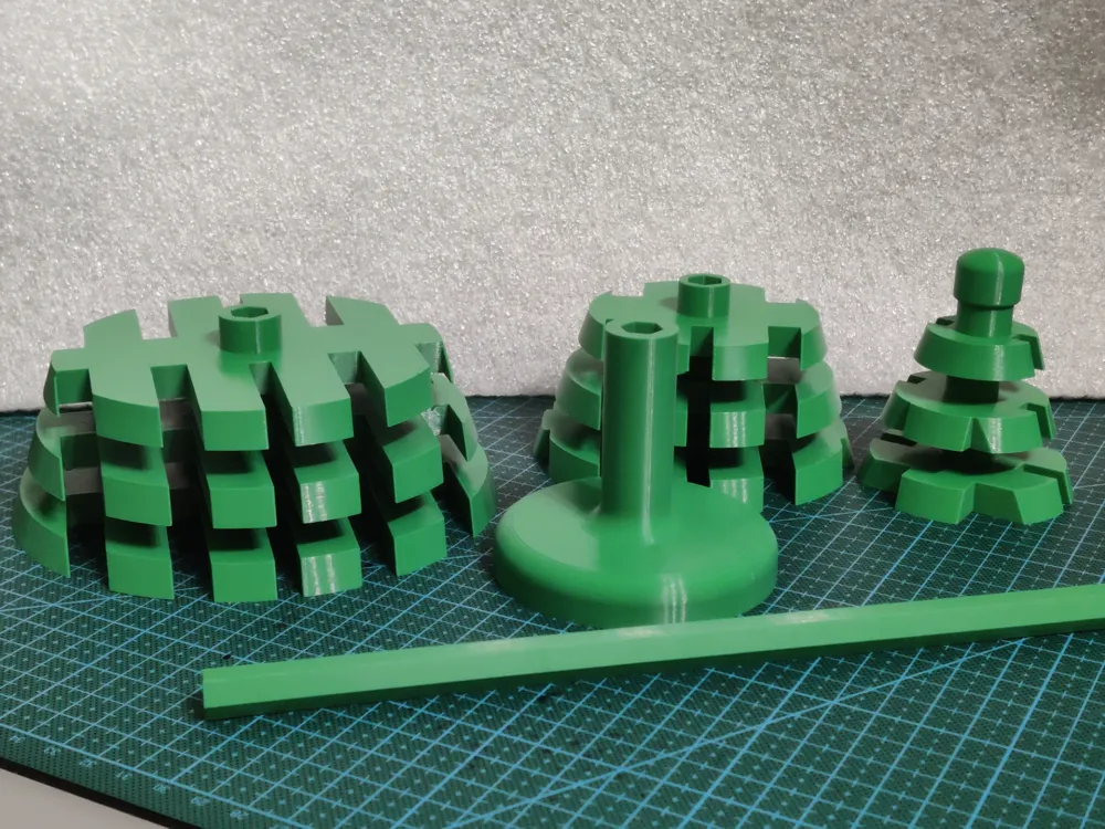 Buildable Christmas Pine Tree - fits 180 bed - Free 3D Print Model ...