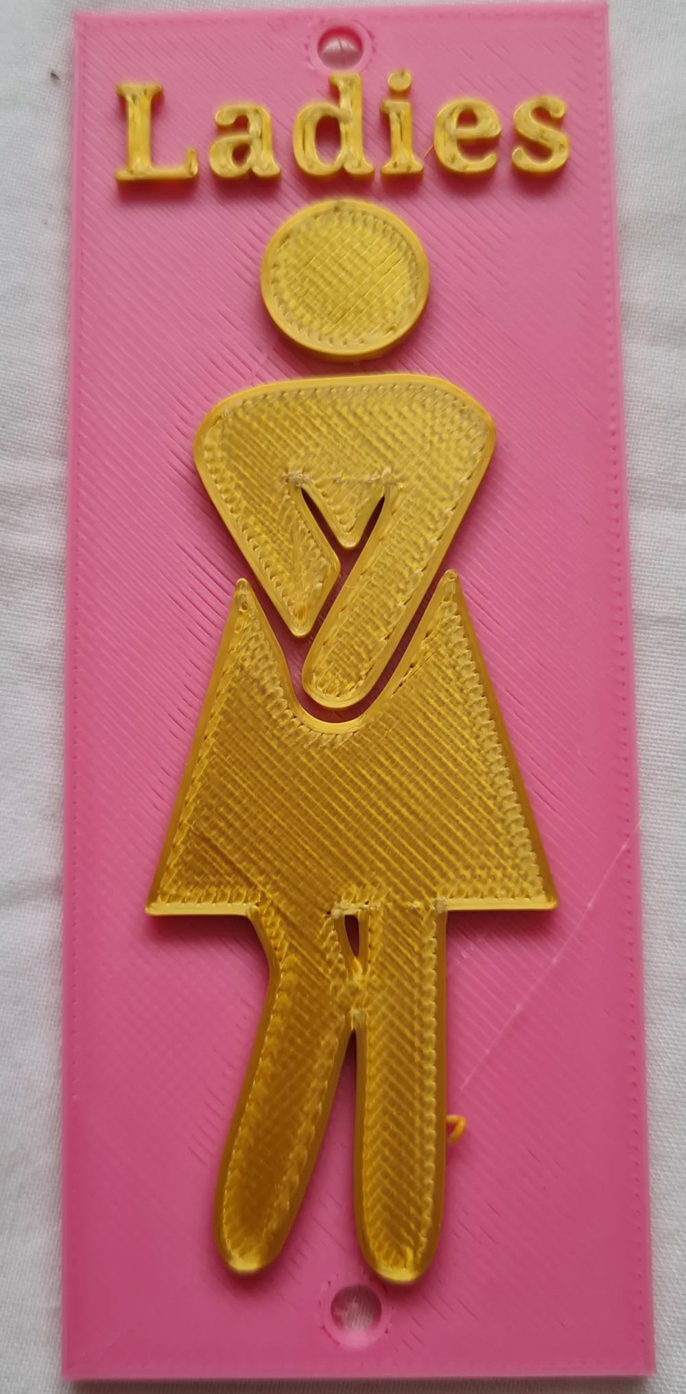 "Elegant LADIES Toilet Sign - 3D Print by Bob2000 MakerWorld: Download ...