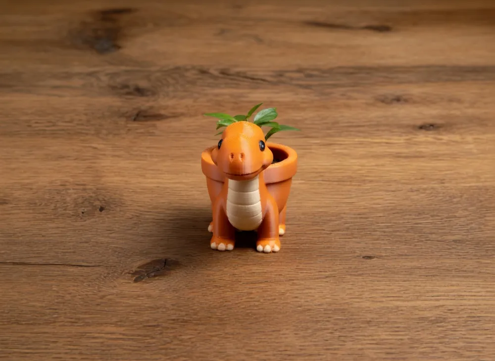 Cute Dinosaur Plant Pot - Free 3D Print Model - MakerWorld