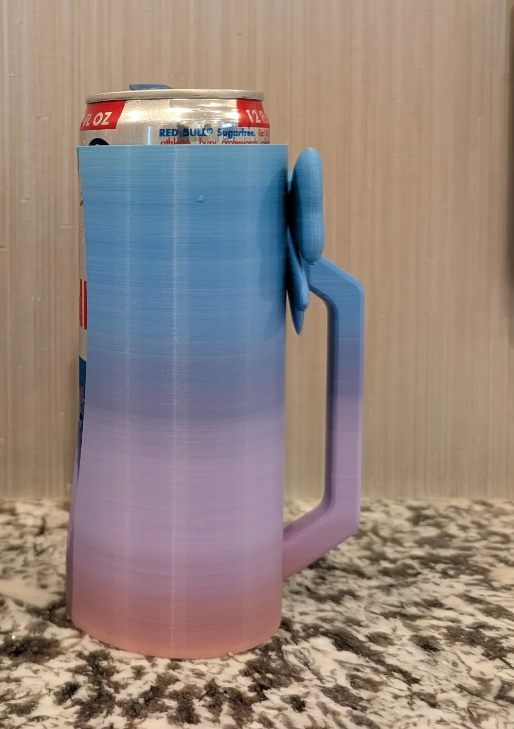 Red Bull 12oz can holder with big bow - Free 3D Print Model - MakerWorld