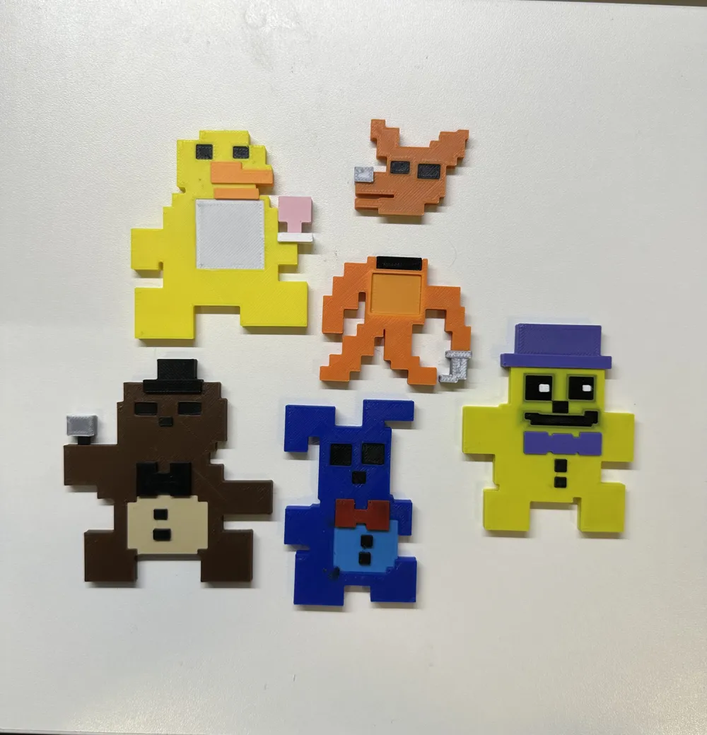 FNAF4 Toys (Fredbear, Freddy, Bonnie, Chica, Foxy) - Free 3D Print ...