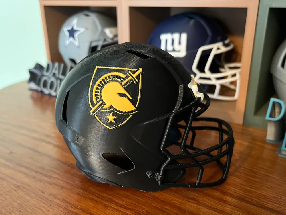 Army College Football Helmet - Free 3D Print Model - MakerWorld